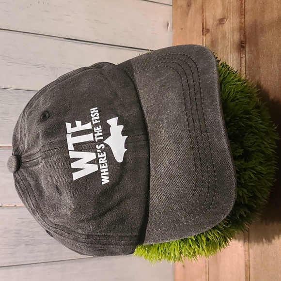 WTF | Accessories | Wtf Fishing Hat Ball Cap Wheres The Fish Nwt ...